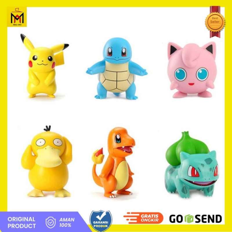 Jual Mainan Action Figure Tokoh Karakter Anime Pokemon Pikachu 6 PCS di ...