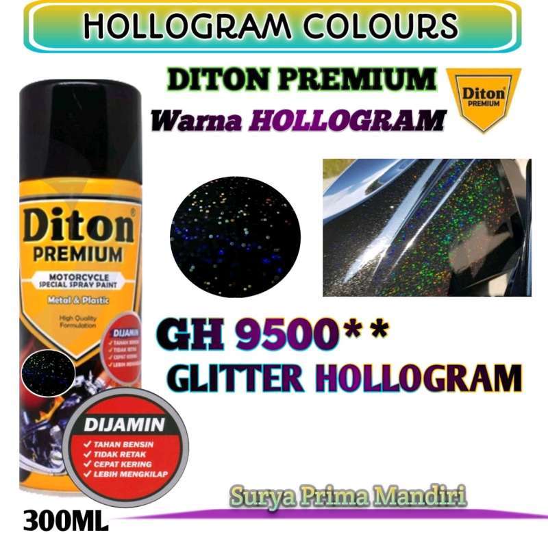 Jual GH 9500** GLITTER HOLLOGRAM DITON PREMIUM GLITTER HOLLOGRAM 300cc ...