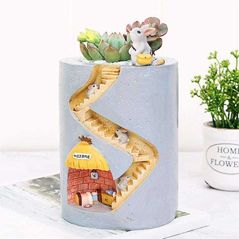 Jual GLO - ROOGO Pot Tanaman Bunga Kreatif Model Kelinci - R7A8M4 Warna ...