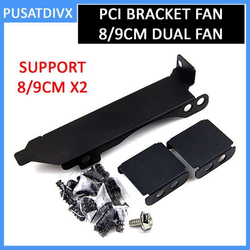 Jual PUSATDIVX PCI BRACKET FAN KIPAS COOLING 80/90MM X2 DUAL FANS VGA ...