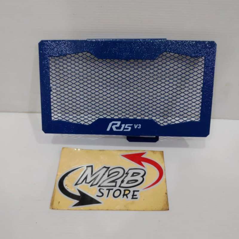 Jual Tutup Radiator Yamaha R15 V3 Model Jaring Biru Blue di Seller M2B ...