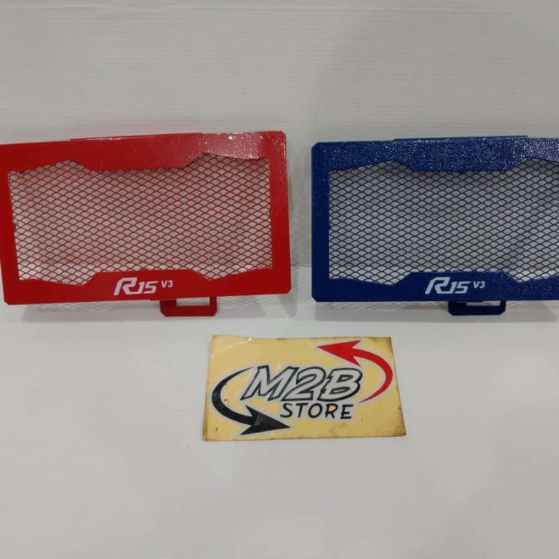 Jual Tutup Radiator Yamaha R15 V3 Model Jaring Biru Blue di Seller M2B ...