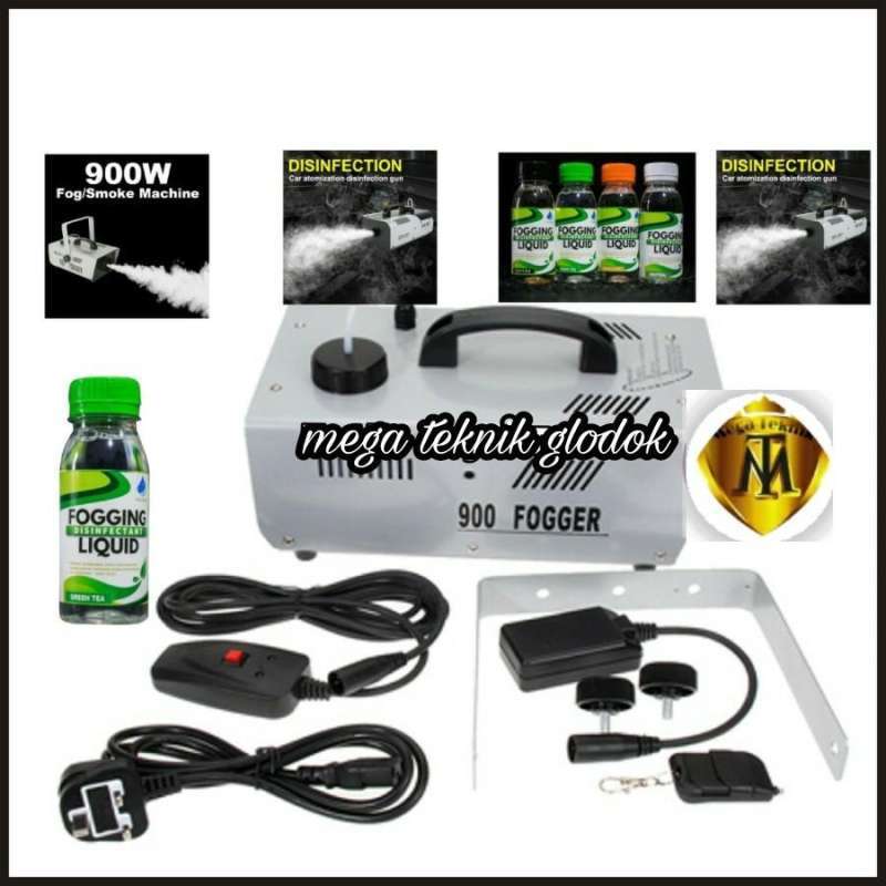 Jual mesin fogging disinfektan Fog Machine Asap 900 watt dan Cairan ...