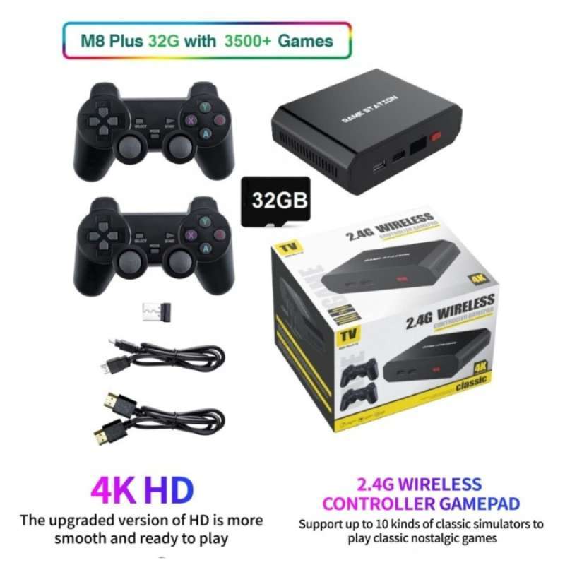 Promo Game Station M8 Plus 32gb Retro Game Station Console 4k Hd ...