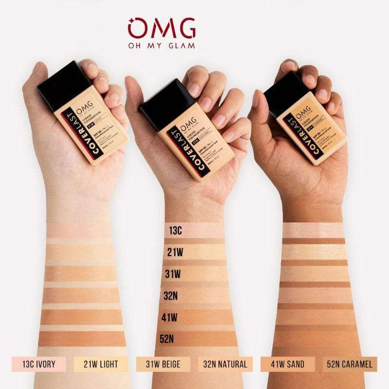 Jual Asli Omg Oh My Glam Coverlast Liquid Foundation /alas Bedak/omg ...