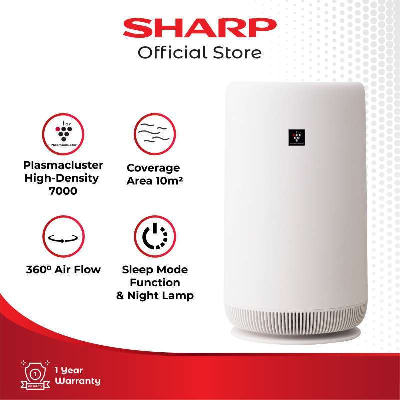 Promo Sharp Fu-nc01-w Small Tower Air Purifier Plasmacluster [10m ...