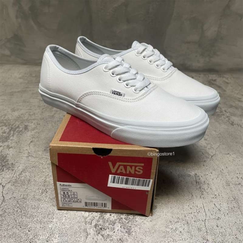 Promo Tanpa Merk Diskon of the month Vans Authentic Original All White ...