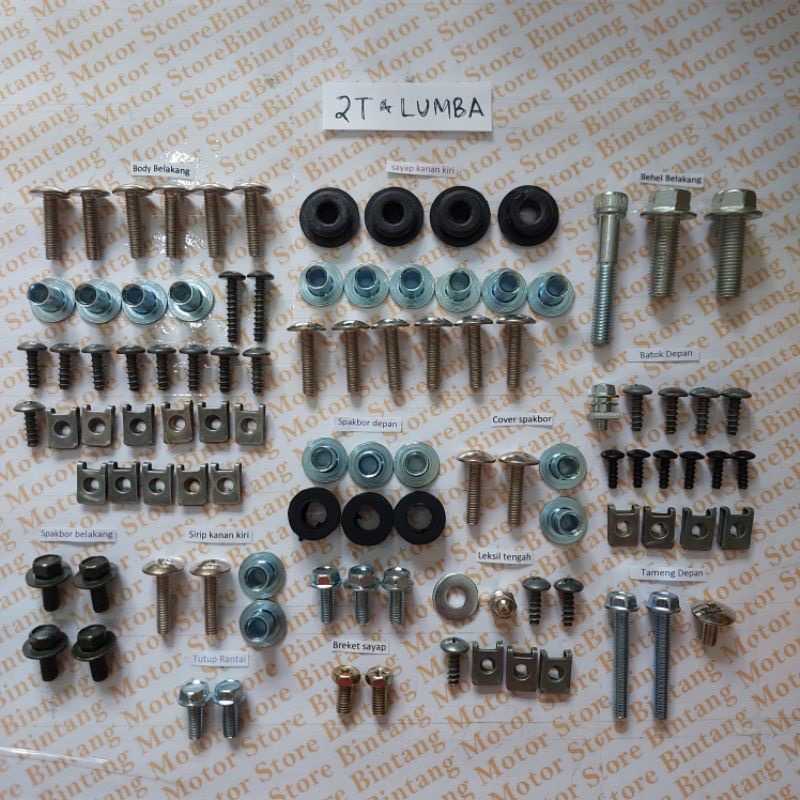Jual Full Set Baut Full Body Motor Suzuki 2Tak Hiu dan Lumba Baut ...
