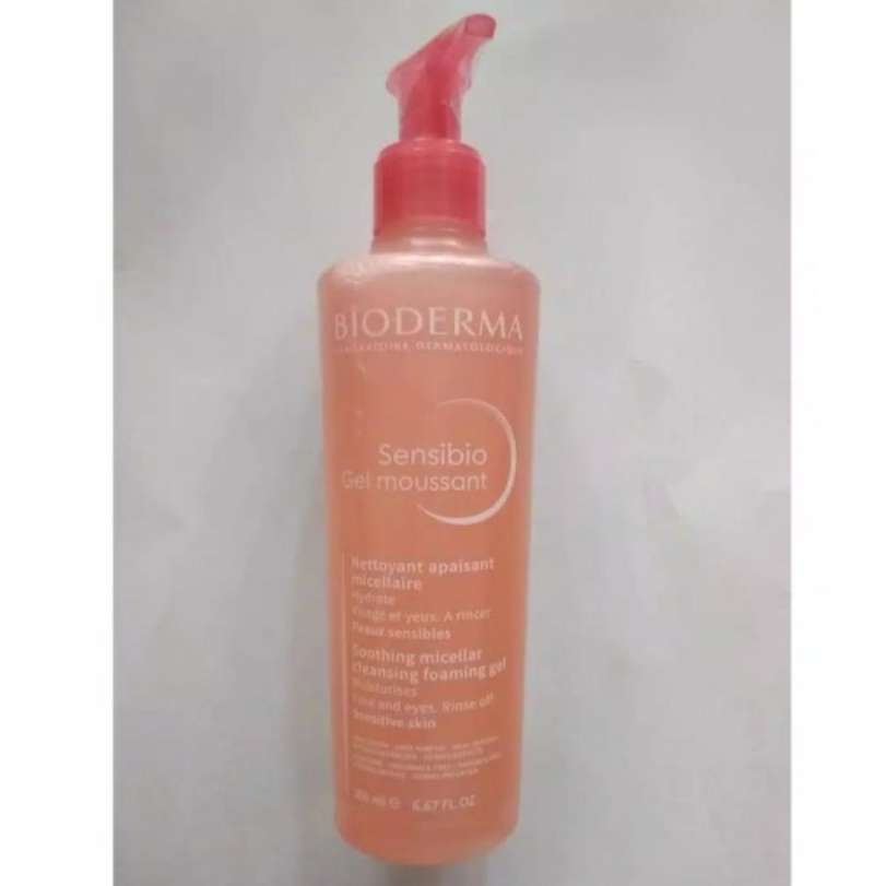 Jual Bioderma sensibio gel moussant 200 ml mild cleansing foaming gel ...