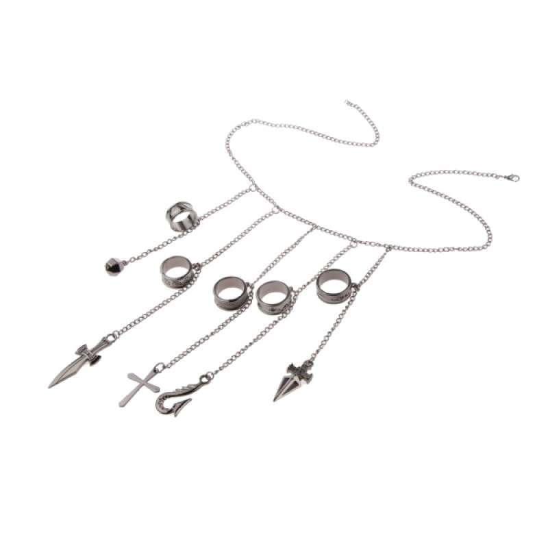 Jual OEM Anime Hunter x Hunter Kurapika 5 Ring w/ Charms Chain Bracelet ...