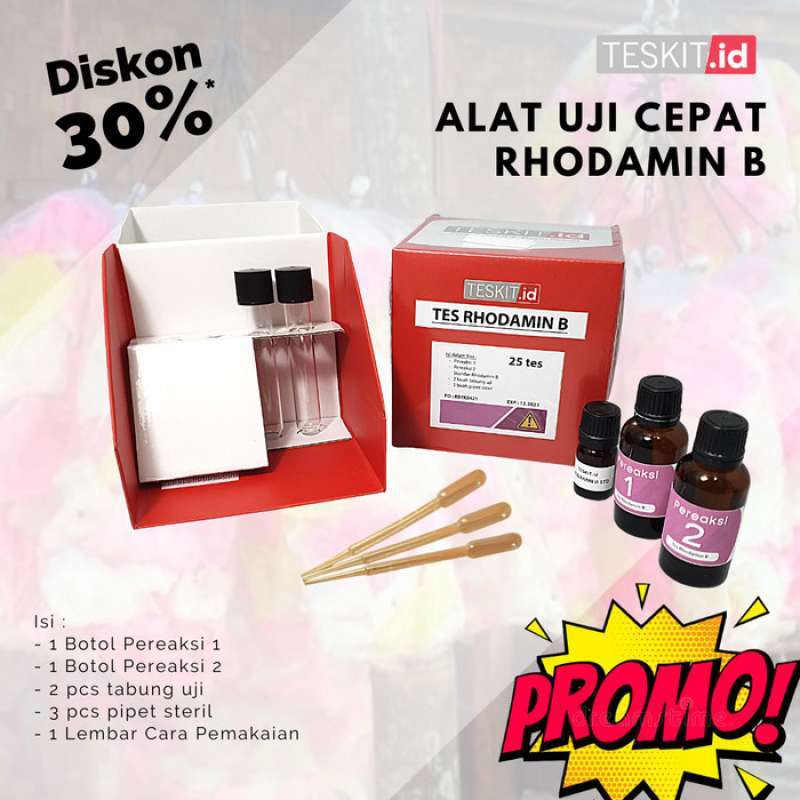 Jual Reagent Alat Uji Rodamin B, Alat Uji Cepat Makanan isi 25 test di ...