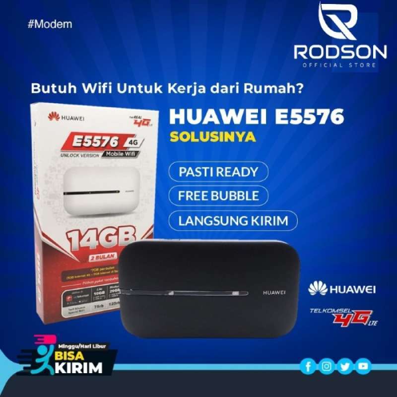 Jual Huawei E5576 Mifi 4g Lte Modem Wifi Telkomsel All Semua Operator ...