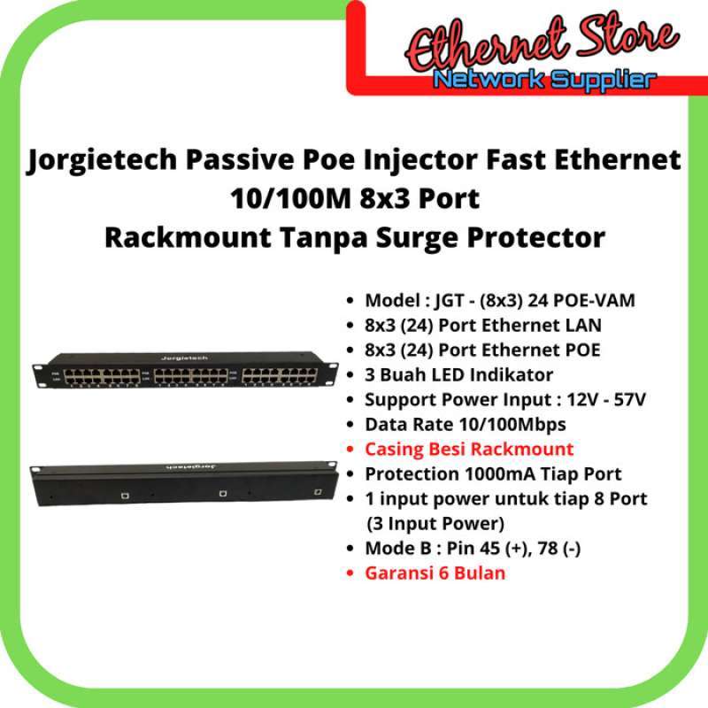Jual Poe Injector Rackmount 100M atau Gigabit 8x3 24 Port di Seller NEW VISION - Pondok Kopi ...