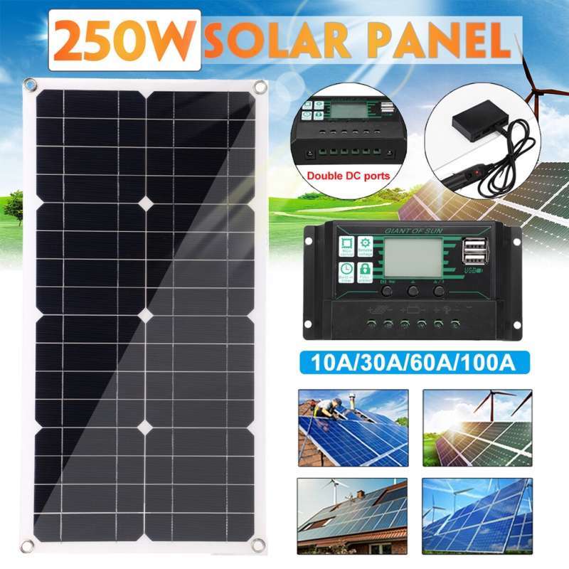 Jual Kit Panel Surya Portabel 250W. dengan Pengontrol Tenaga Surya 10 ...
