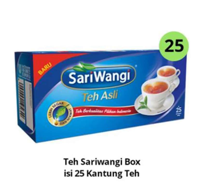 Jual Sariwangi Teh Asli Tb25 1.85gr / 25 Kantong Celup X 48 / 48 Box ...