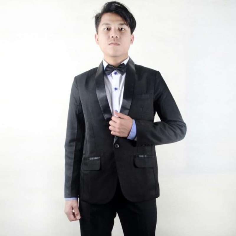 Promo Satu Set Jas Dan Celana Pria Tuxedo Hitam - Royal Kerja Kantor ...