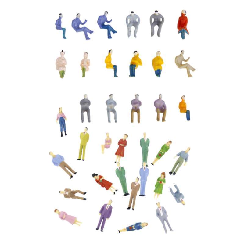 Jual 200 Painted Model Train People Figures (1:50 And 1:100 Scale) Di ...