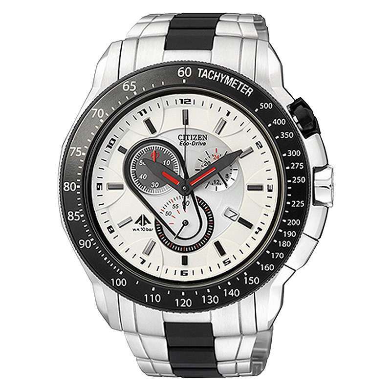 Promo Citizen AT0710-50A Promaster Eco-Drive Chronograph White Dial ...