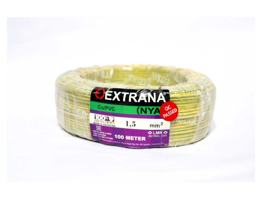 Jual KABEL NYA UKURAN 1X1.5MM MERK EXTRANA PANJANG 100M WARNA KUNING di ...