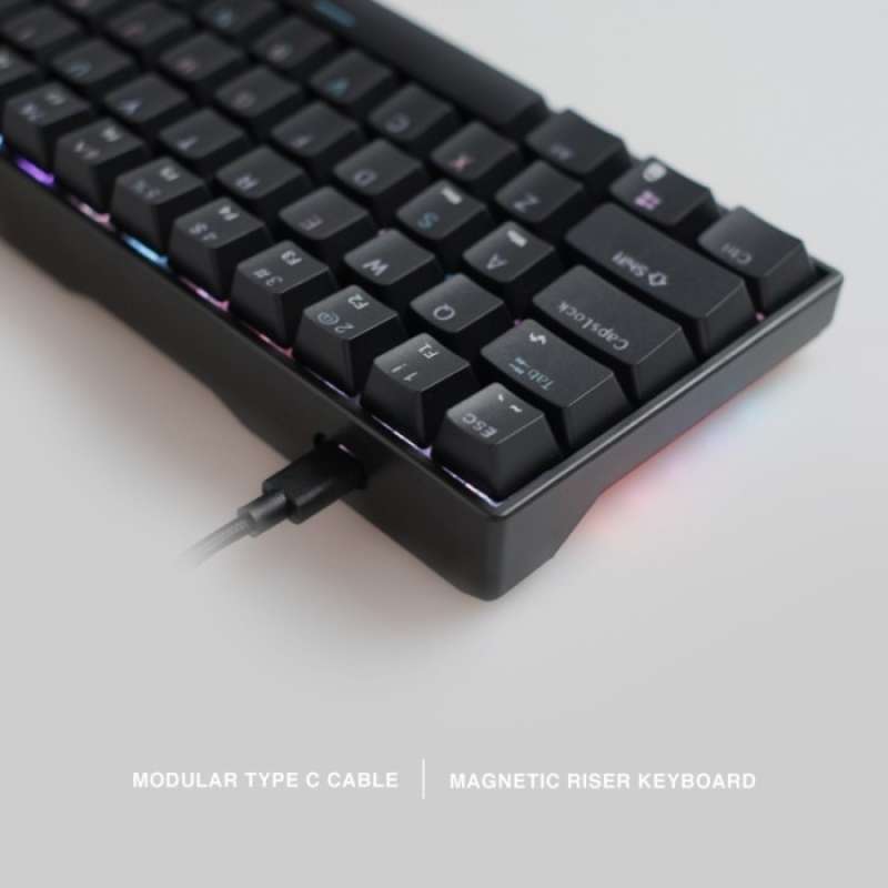 Promo Rexus DAXA M71 Classic - RGB Gaming Keyboard - WHITE BROWN SWITCH ...