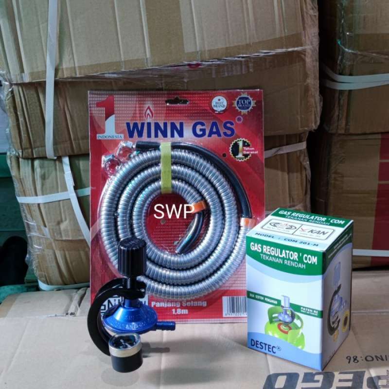 Promo DESTEC selang gas lpg regulator com 201m plus meter Diskon 59% di ...