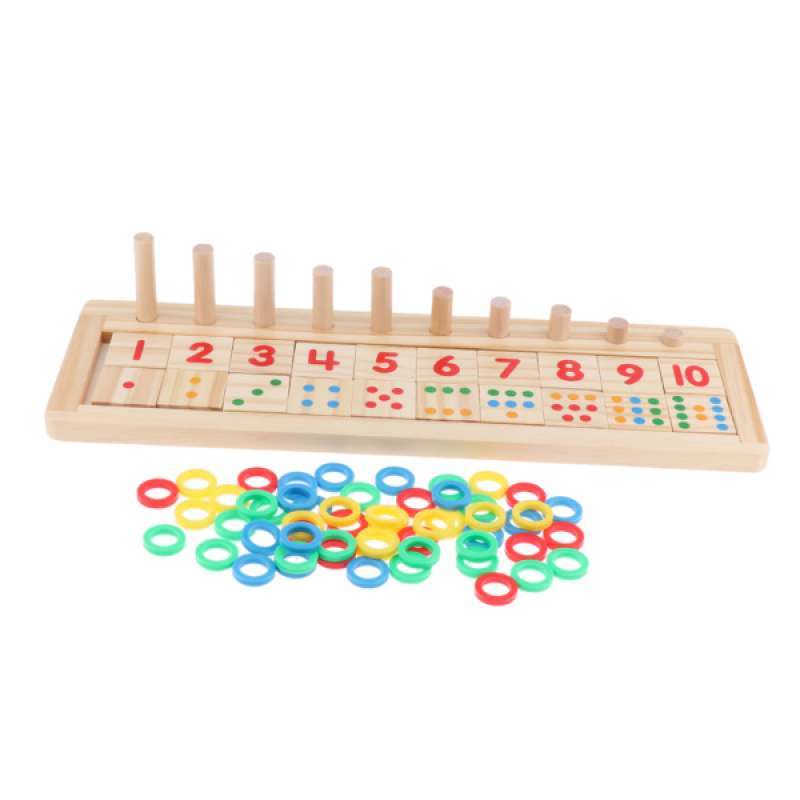 Jual Children Kids Wooden Mathematics Numbers Counting Matching ...