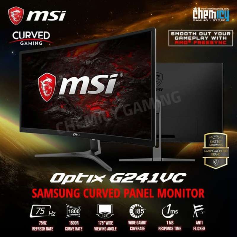 Jual MSI Optix G241VC 24 Inch 75Hz Curved Gaming LED Monitor di Seller Chemicy Gaming - Mangga ...