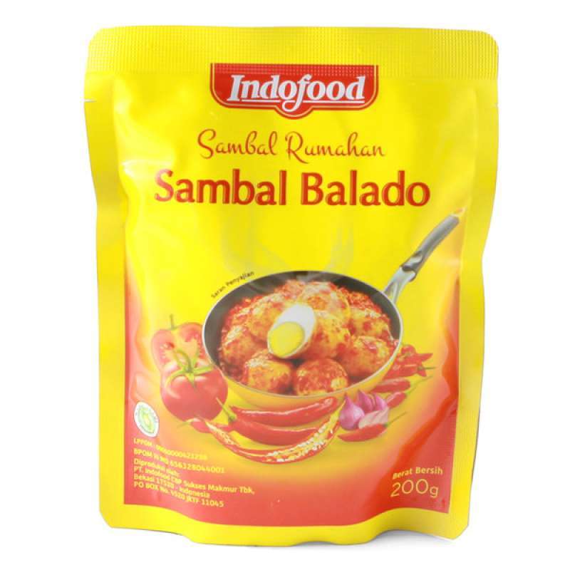 Jual INDOFOOD Sambal Balado 200g - Red Chilli Sauce - Sabel Rumahan ...