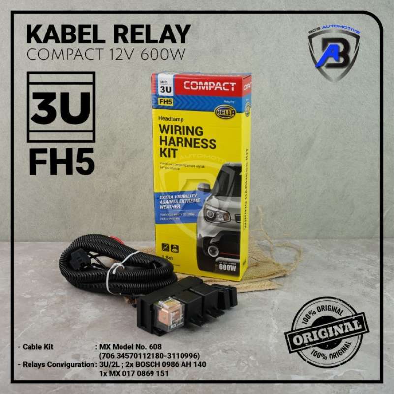Promo Kabel Relay Set Hella Lampu Depan Headlamp H4 Mobil 3 Relay ...