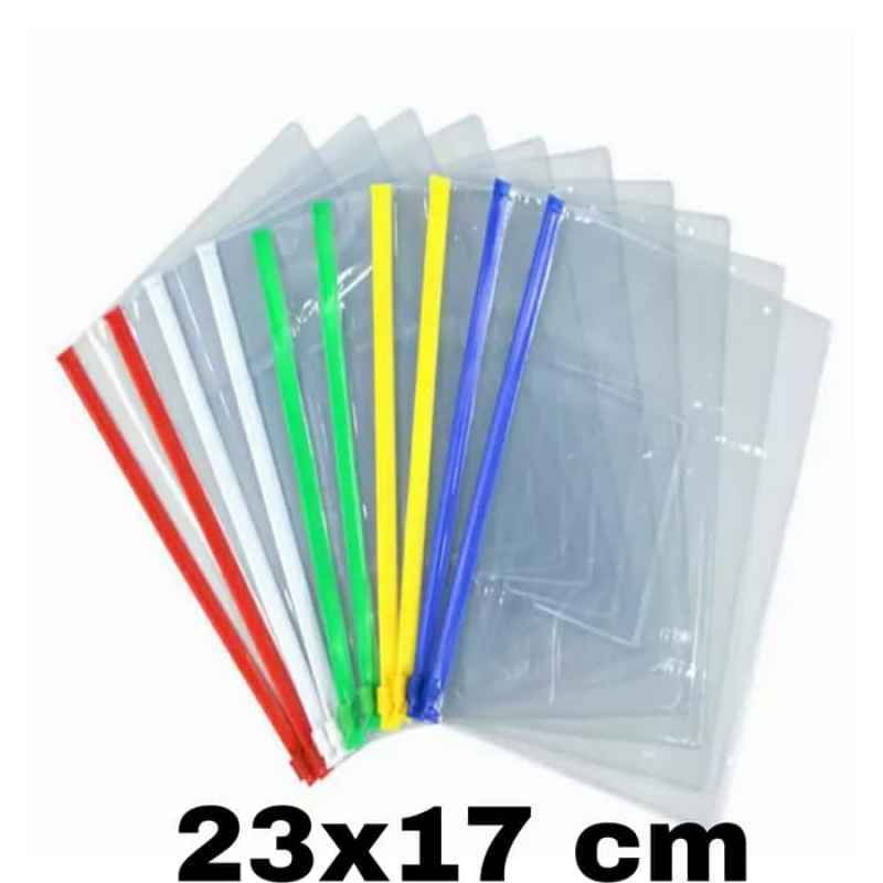 Jual MAP PLASTIK ZIPPER A5 POLOS BENING TRANSPARAN MAP PLASTIK KLIP A5 ...
