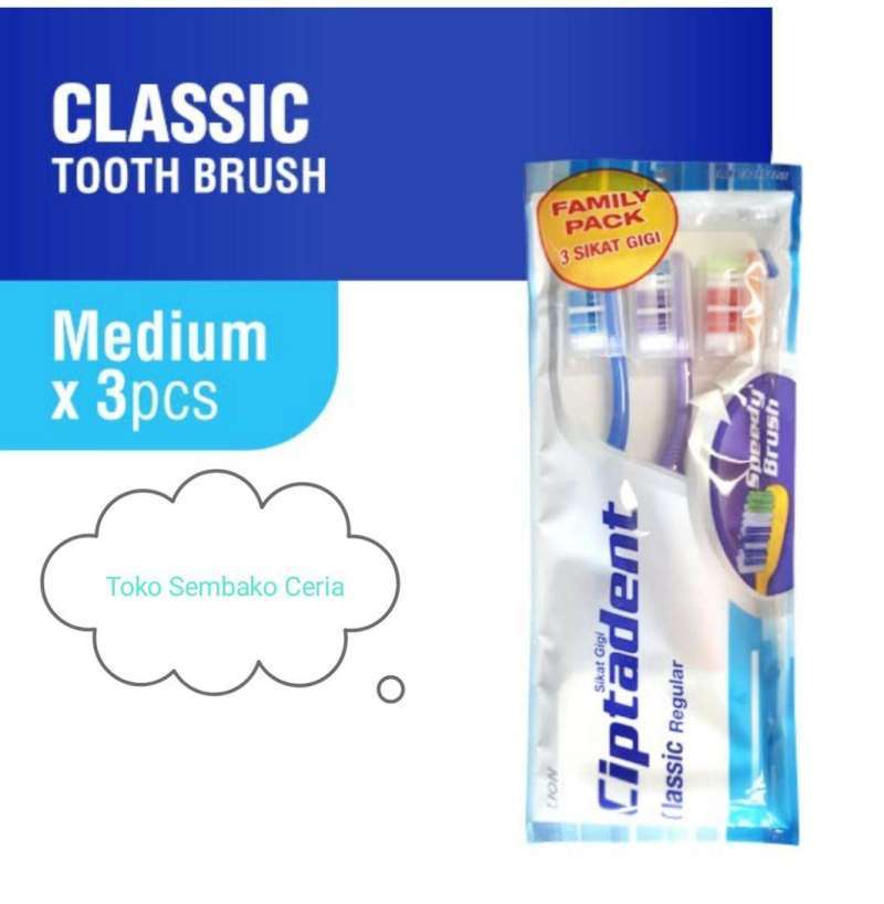 Jual Ciptadent Toothbrush Classic Regular Medium 3pack Di Seller Toko ...