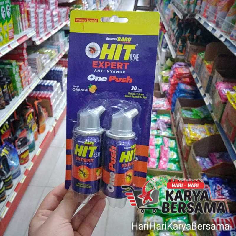 Promo ANTI NYAMUK INSEKTISIDA HIT AEROSOL EXPERT ONE PUSH 2'S X 10ML ...