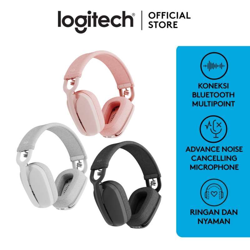 Jual Logitech Zone Vibe 100 Wireless Headphone Dengan Bluetooth ...