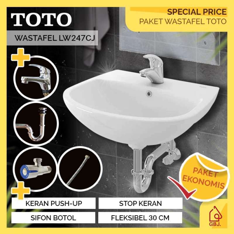 Promo SET WASTAFEL TOTO LW247CJ KOMPLIT PAKET EKONOMIS / WASTAFEL GANTUNG Diskon 5% di Seller ...