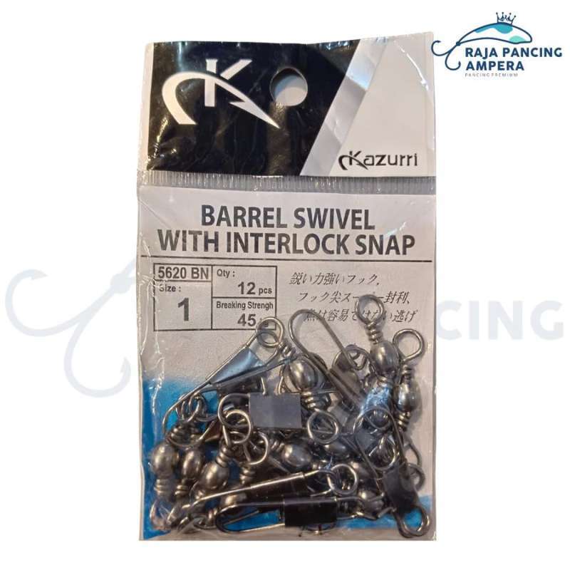 Jual Kili-Kili Kazurri Barrel Swivel with Interlock Snap di Seller Raja Pancing Ampera ...