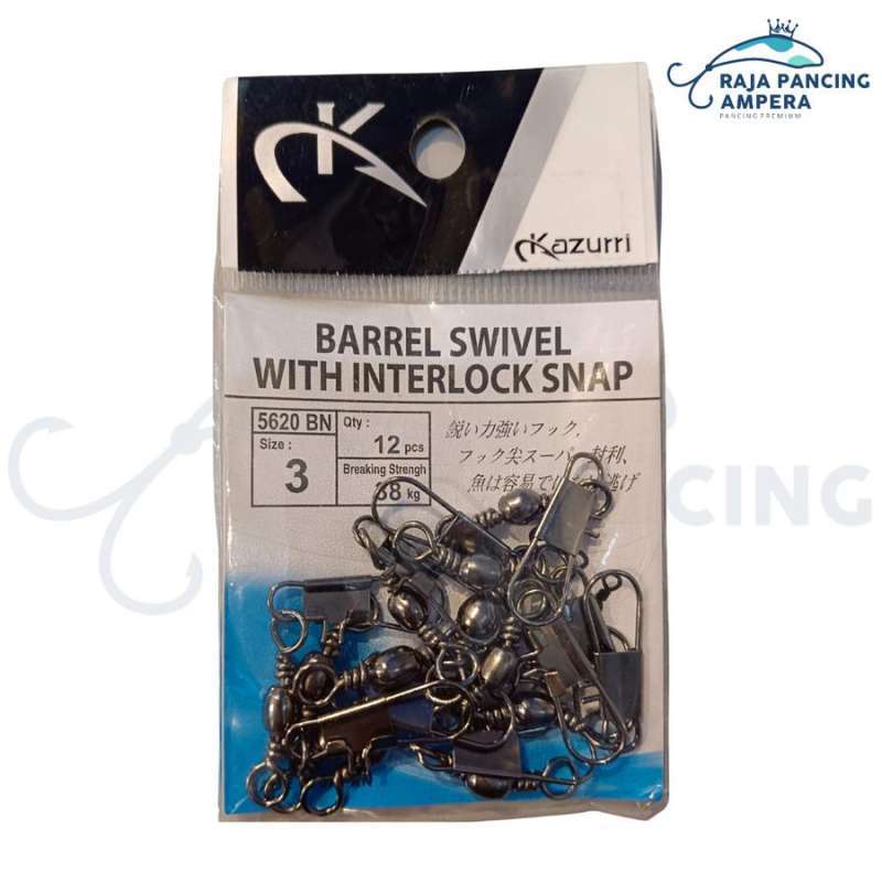 Jual Kili-Kili Kazurri Barrel Swivel with Interlock Snap - 3 di Seller Raja Pancing Ampera ...