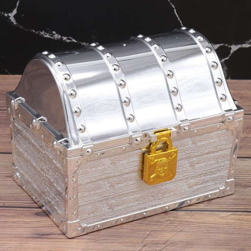 Jual Plastic Pirate Chest Pretend Play Treasure Chest Kids Party Favors ...