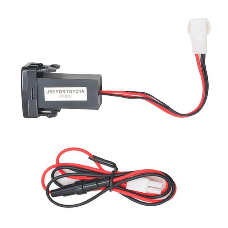Jual Dual Usb Car 2.1a Socket Charger Audio Socket Adapter For Toyota ...