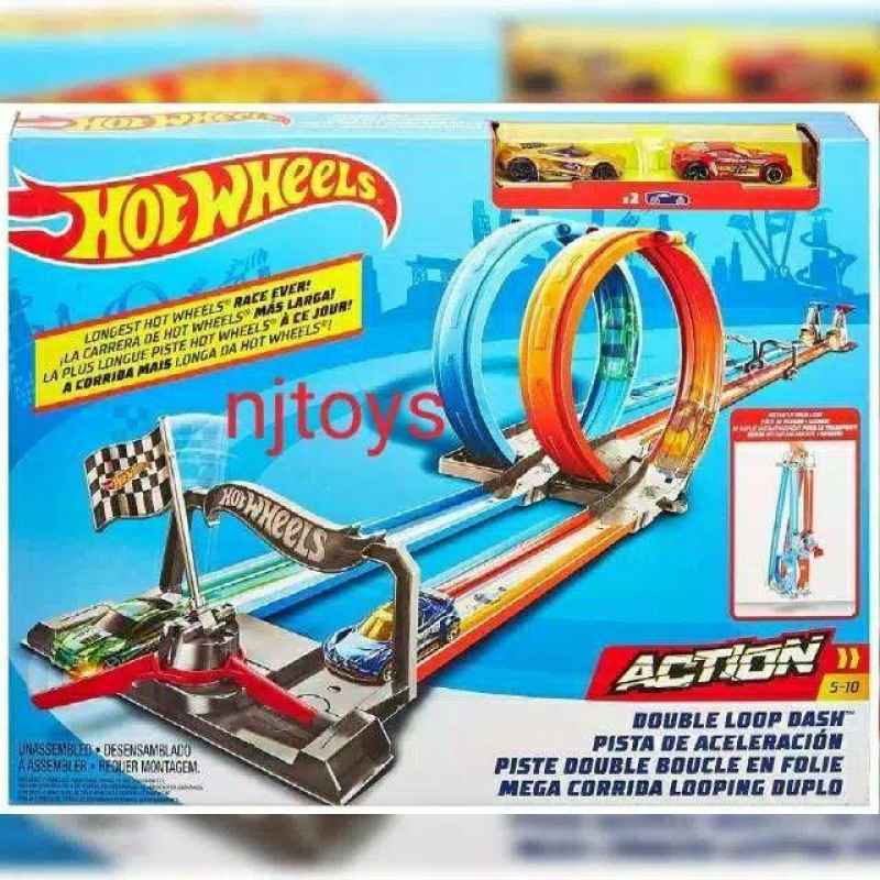 Promo Hot Wheels Double Loop Dash Trackset - Trek mobil balap Diskon 40 ...