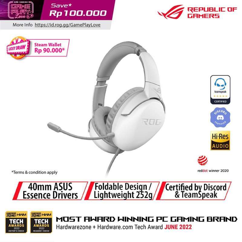 Jual ASUS ROG Strix Go Core Moonlight White Gaming Headset di Seller ...