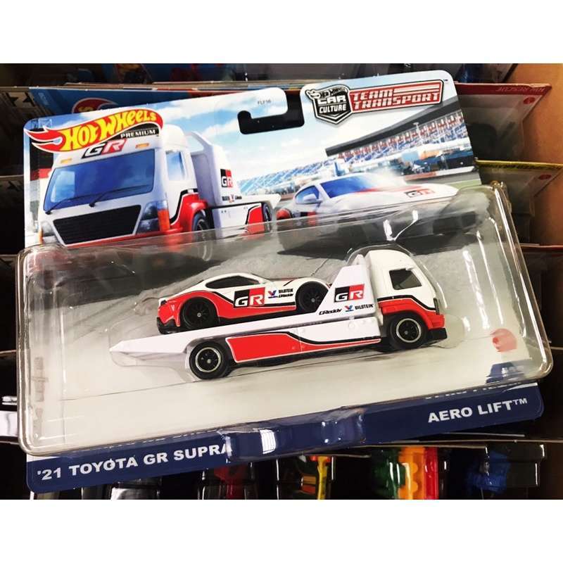 Jual Hot Wheels Premium Team Transport 21 Toyota Gr Supra Vs Aero Lift ...
