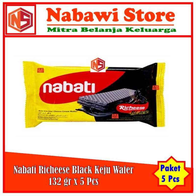 Promo Nabawi Store. Nabati Richeese Wafer Black Keju [132 g]. Paket 5 ...