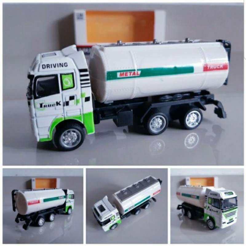 Promo Diecast Mobil Truk Tanki Alloy Pullback - Miniatur Truck Tangki ...