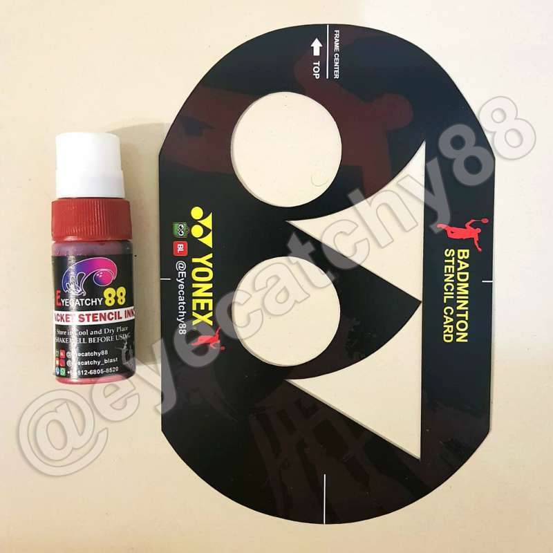 Jual Badminton Raket Stencil Card/ Logo Raket/ Cetakan Raket/ Racket ...