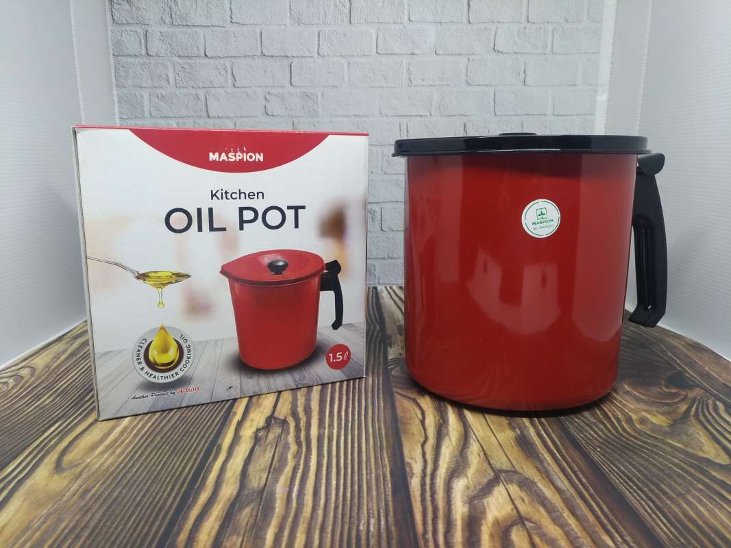 Jual MASPION MASLON Oil Pot Saringan Tempat Simpan Minyak Goreng Wadah ...