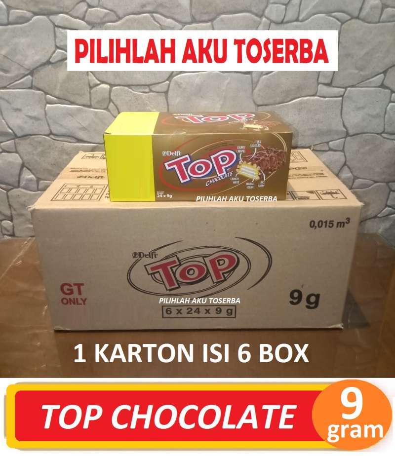 Promo Delfi Top Chocolate 9 Gram Isi 24pcs / Box- (harga 1 Dus Isi 6 ...