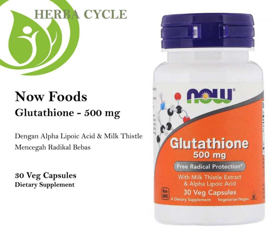 Jual Now Foods Glutathione 500mg 30 Vegcap Cegah Radikal Bebas Milk ...