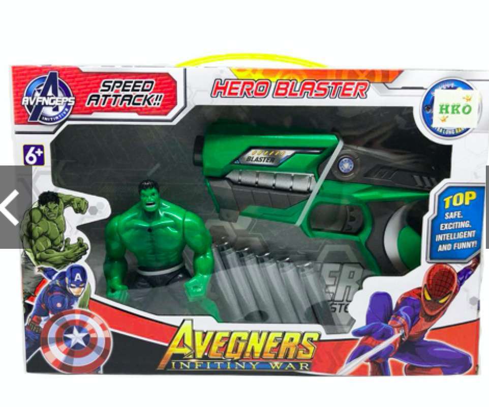 Jual Mainan Anak Pistol Peluru Busa Soft Bullet Gun (Pistol Hulk) di ...