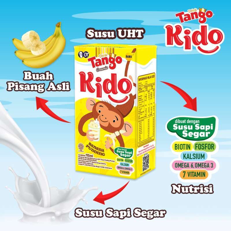 Jual TANGO KIDO Drink Susu UHT Sapi Segar 115ml - Banana di Seller ...