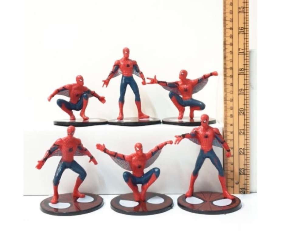 Jual Topper Kue Figure Spiderman Set isi 6 Jaring di Seller Denis Toy ...